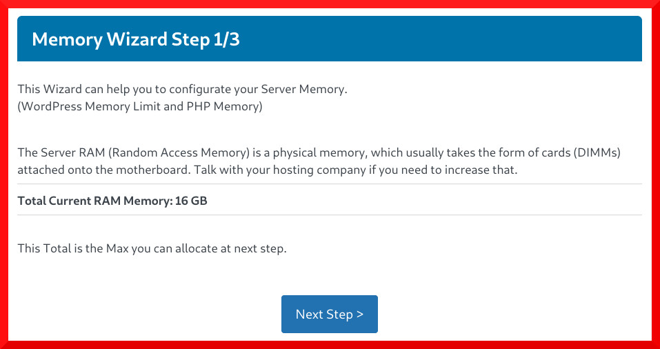 WordPress Memory Usage and Increase Memory Limit Plugin